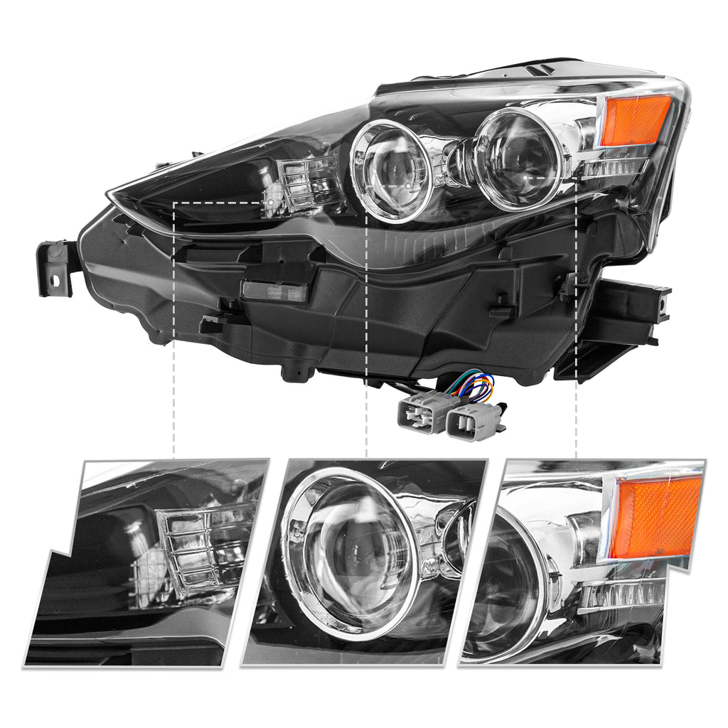 For 2014-2016 Lexus IS200t IS250 IS300 IS350 LED Projector Headlights ...