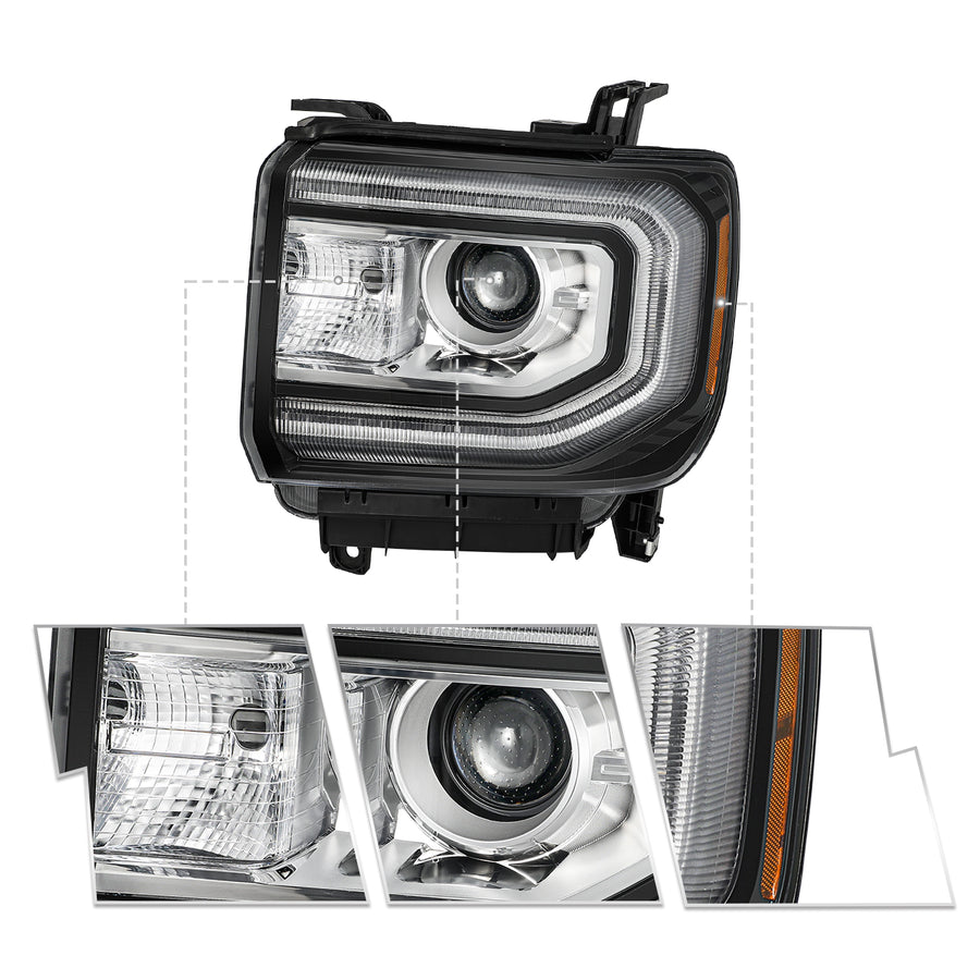 For 2016-2018 GMC Sierra 1500 HID/Xenon Model Projector Headlights – LESEM
