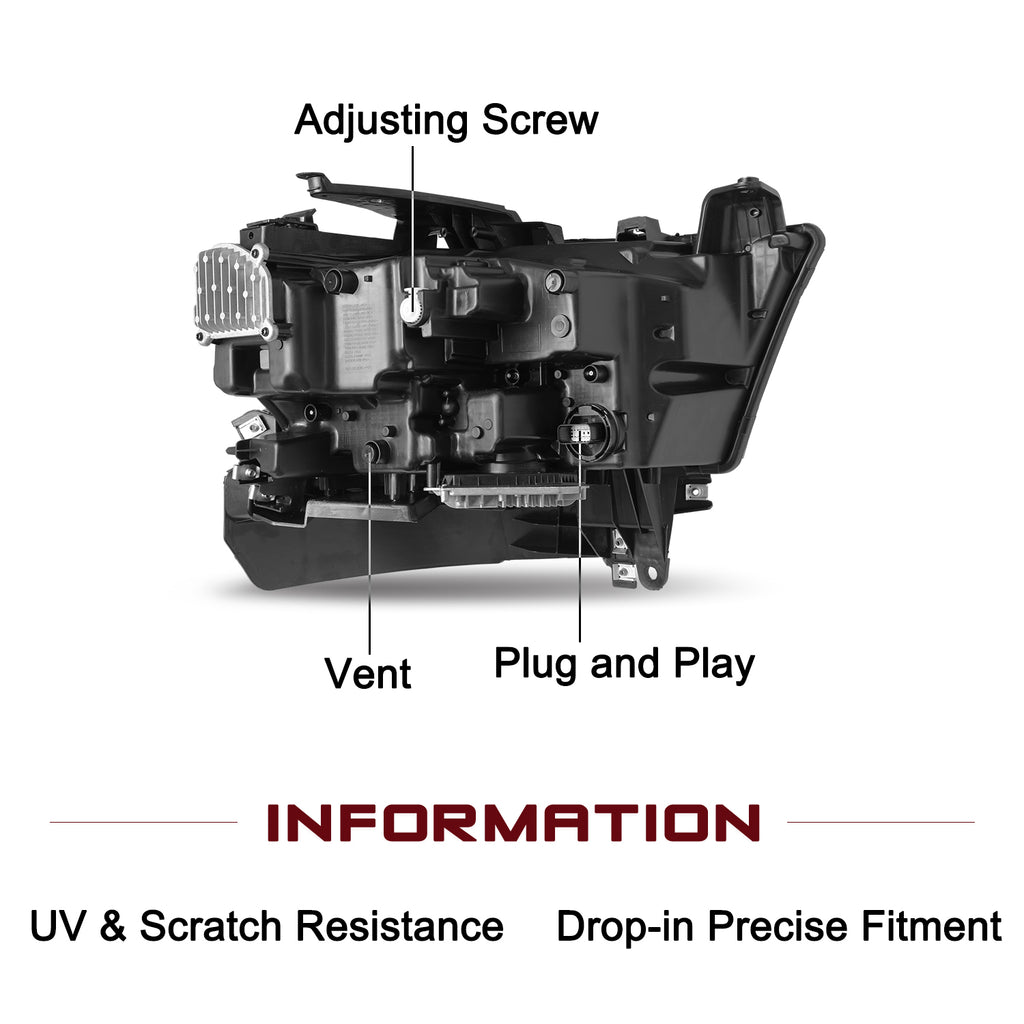 For 2019-2023 Dodge Ram 1500 TRX Full LED Projector Headlights – LESEM