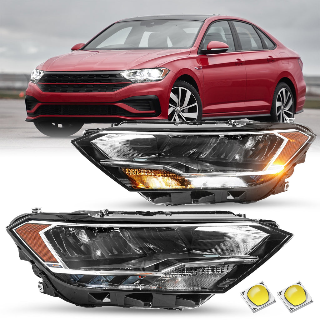 For 2019-2023 Volkswagen Jetta LED Headlights for Non-Projector Models ...